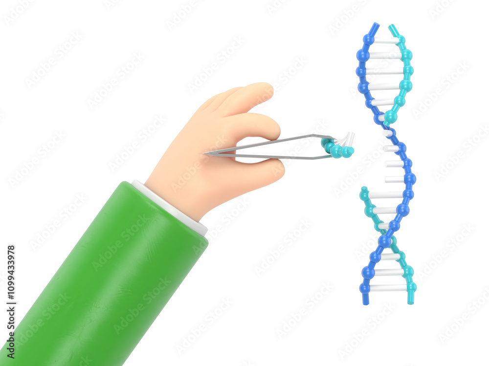 Transparent Backgrounds Mock-up.Changing DNA concept. Manipulation DNA ...