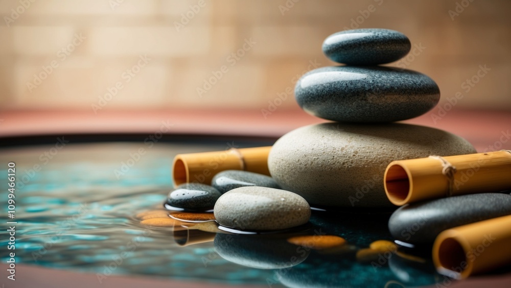 Zen rock pyramid, balanced stones, isolated on white, concept of ...