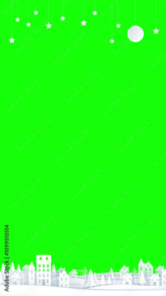 Animated Christmas loop vertical video background 4K cartoon Santa ...