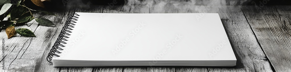 The A4 format spiral binding notebook mockup is rendered in 3D and ...