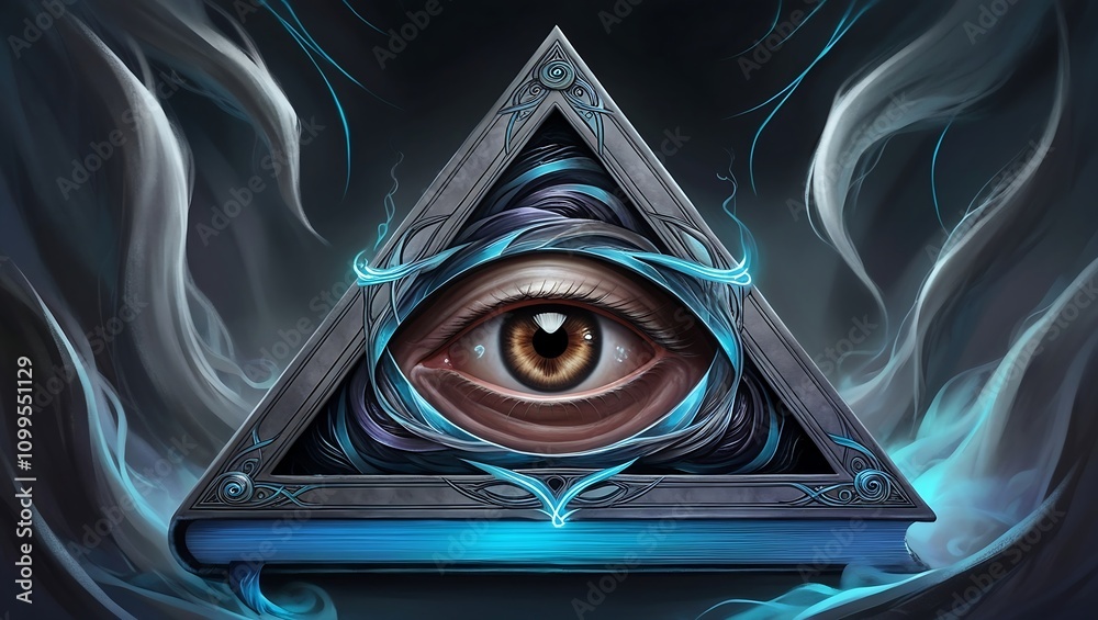 Unleash the mystery of the All-Seeing Eye encased in a glowing ...