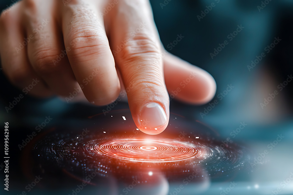 Interactive holographic virtual identity verification modern office ... Interactive holographic virtual identity verification modern office ...