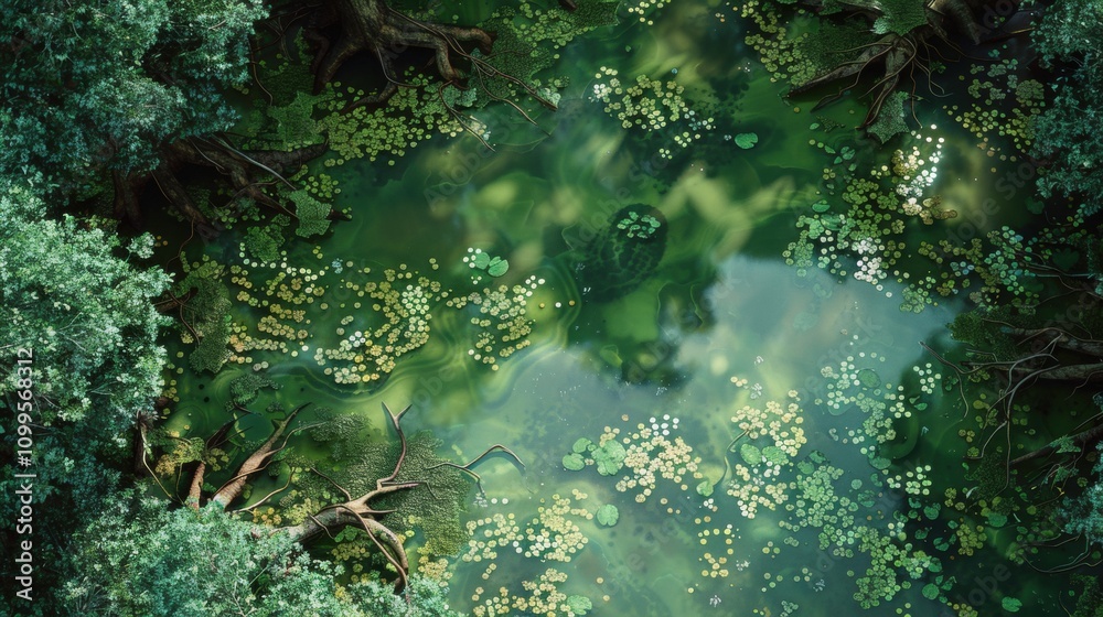 DnD Battlemap battlemap in toxic bog - Surrounded by greenery ...