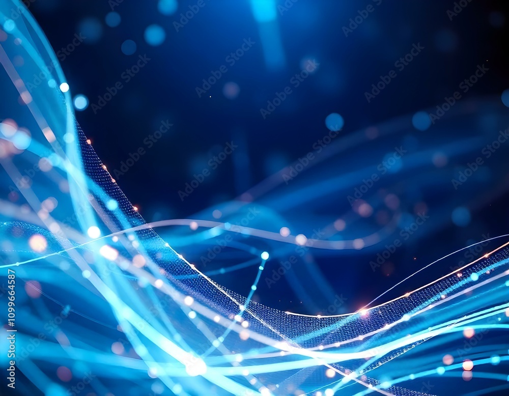 Abstract Blue Energy: A mesmerizing abstract design featuring flowing ...