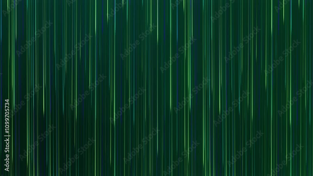 This animation features falling rain-like light streaks against a ...