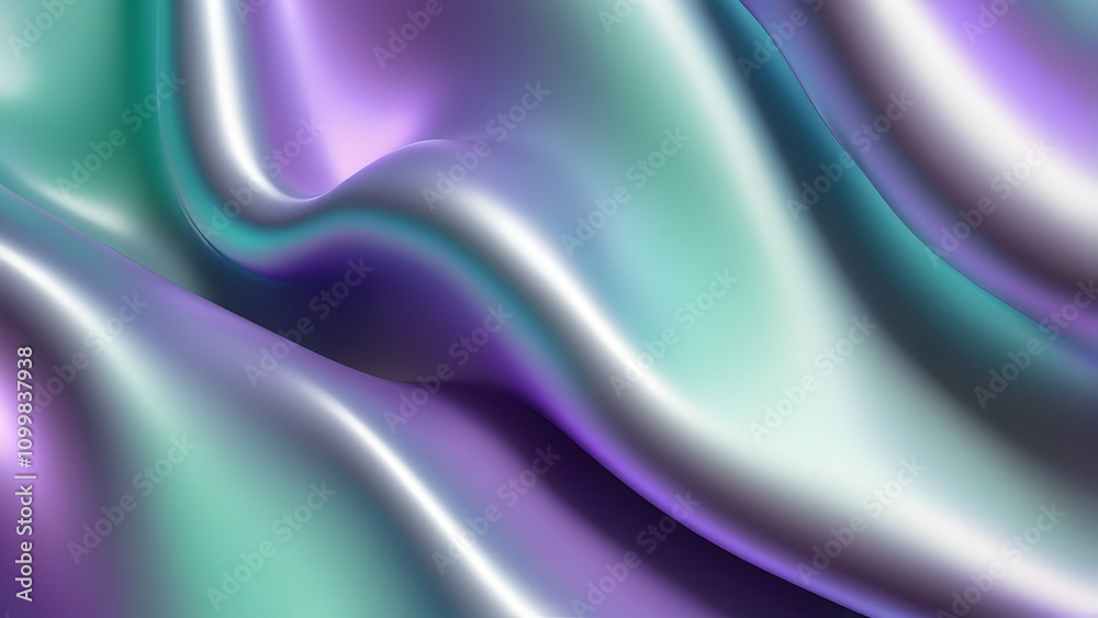 neon Lavender, Mint Green, Silver glowing gradient background, a soft ...