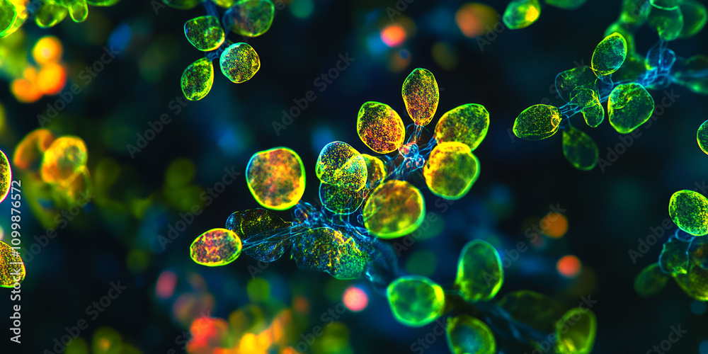 Microscopic Universe: A vibrant tapestry of life unfolds under a ...