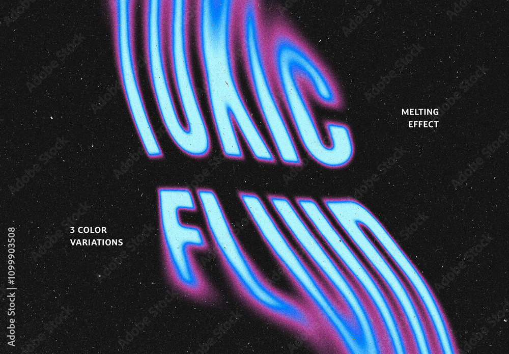 Melting Liquid Text Effect Mockup Stock Template | Adobe Stock