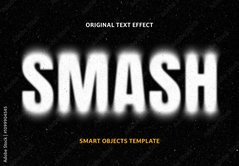 Smash Text Effect Mockup Stock Template | Adobe Stock