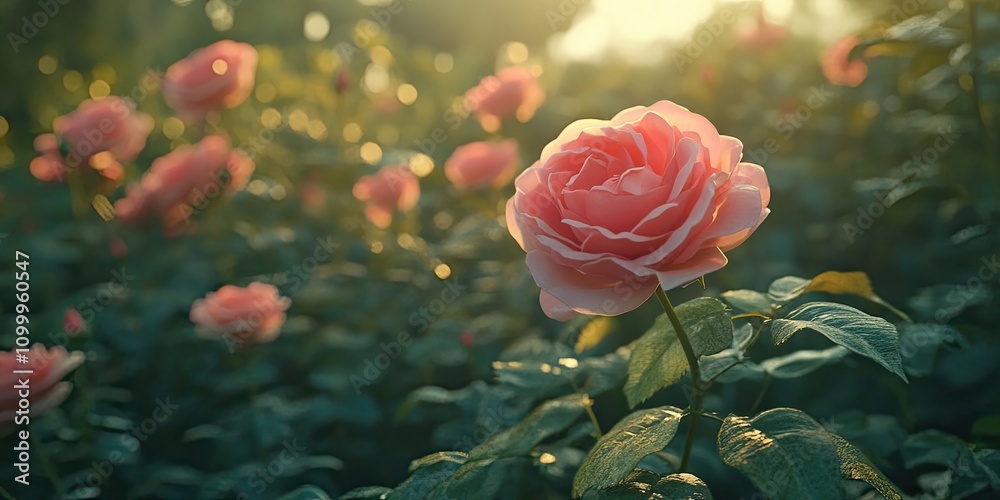 Bunga rose yang indah di taman, menambah keindahan suasana. Bunga rose ...