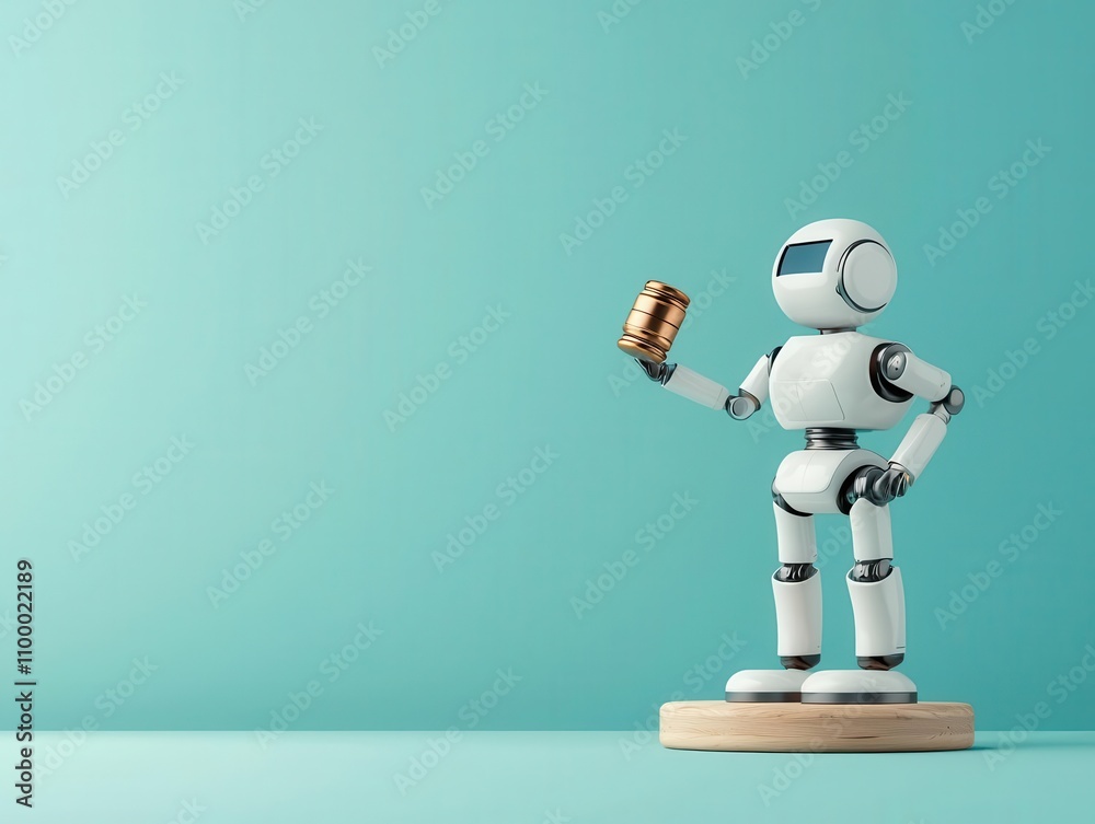 Automated rule enforcement, smart devices ensuring legal compliance, 3D ...