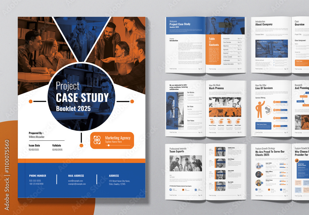 Case Study Booklet Layout Stock Template | Adobe Stock