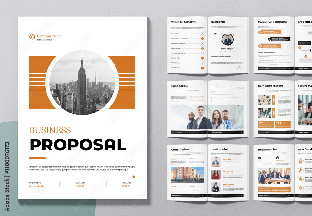 Creative Business Proposal Template Layout Stock Template | Adobe Stock