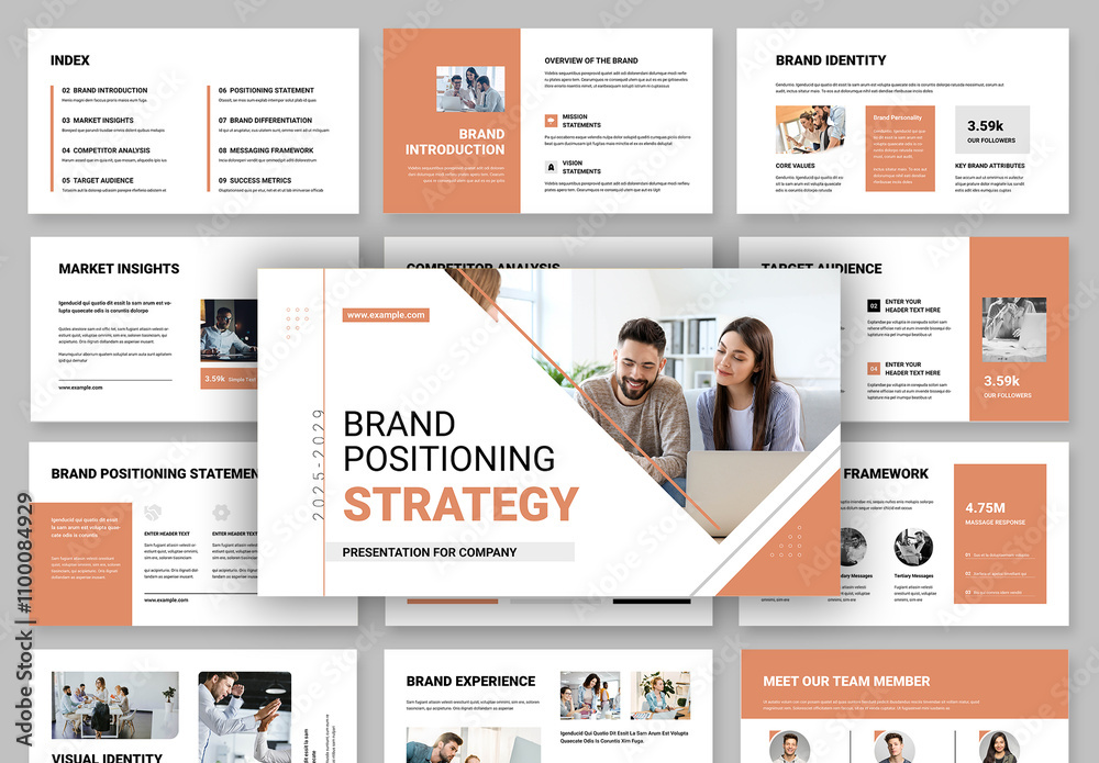 Brand Positioning Strategy Presentation Template Stock Template | Adobe ...