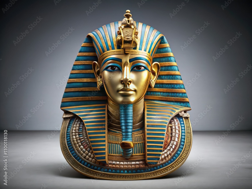 Stunning educational replica of King Tut's burial mask, featuring a ...