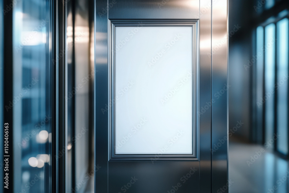 Mock up. Vertical poster media template frame hanging on the wall in ...
