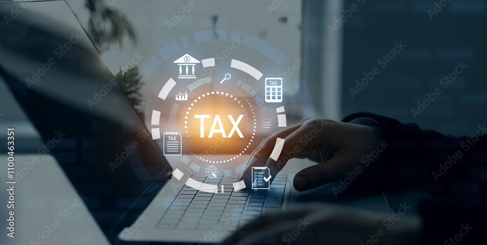 Tax form online for tax payment.Government taxes and calculation tax ...