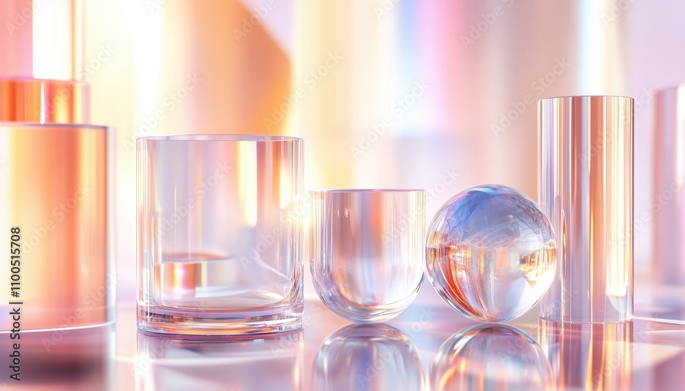 Digitally Rendered Glass Geometries With Dispersion S Showcasing ...