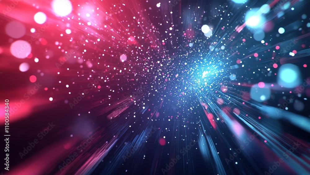 American flag stars and stripes background, lens flares, bright light ...