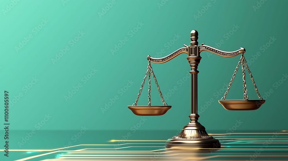 Law restriction statutes. A modern depiction of a balance scale ...