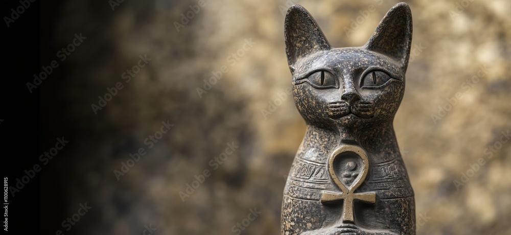 Ancient Egyptian cat statue, symbolizing protection and fertility ...