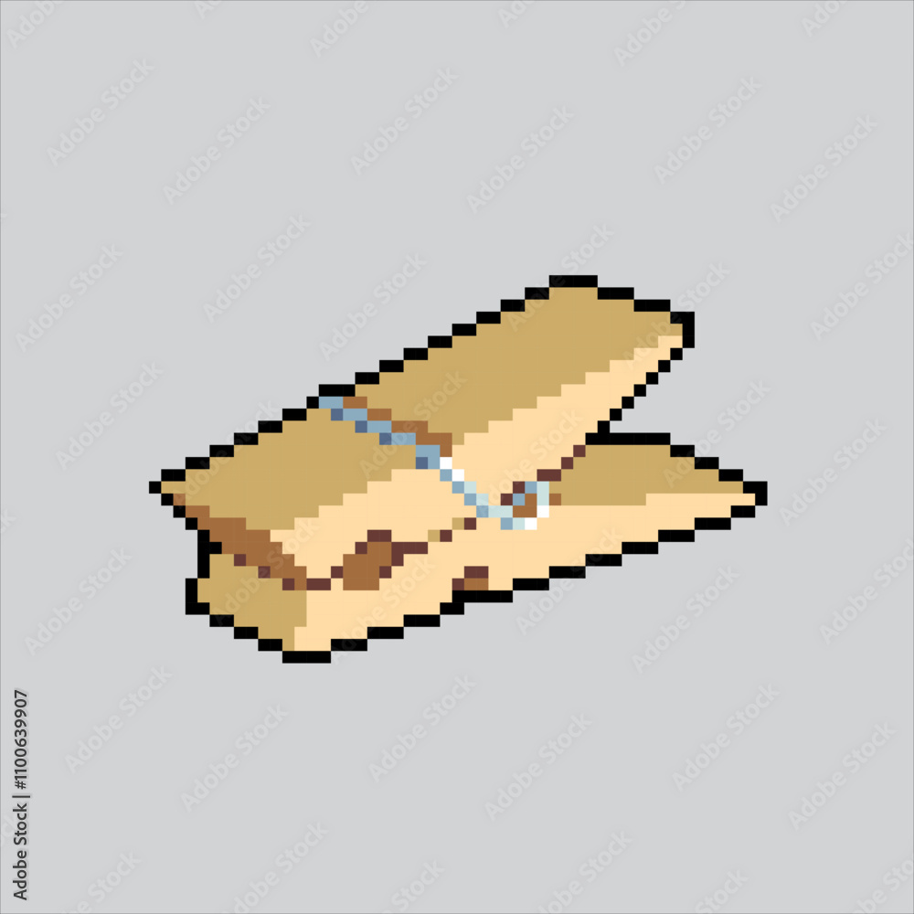 Pixel art illustration Clothes Pin. Pixelated Laundry Pin. Clothes Pin ...