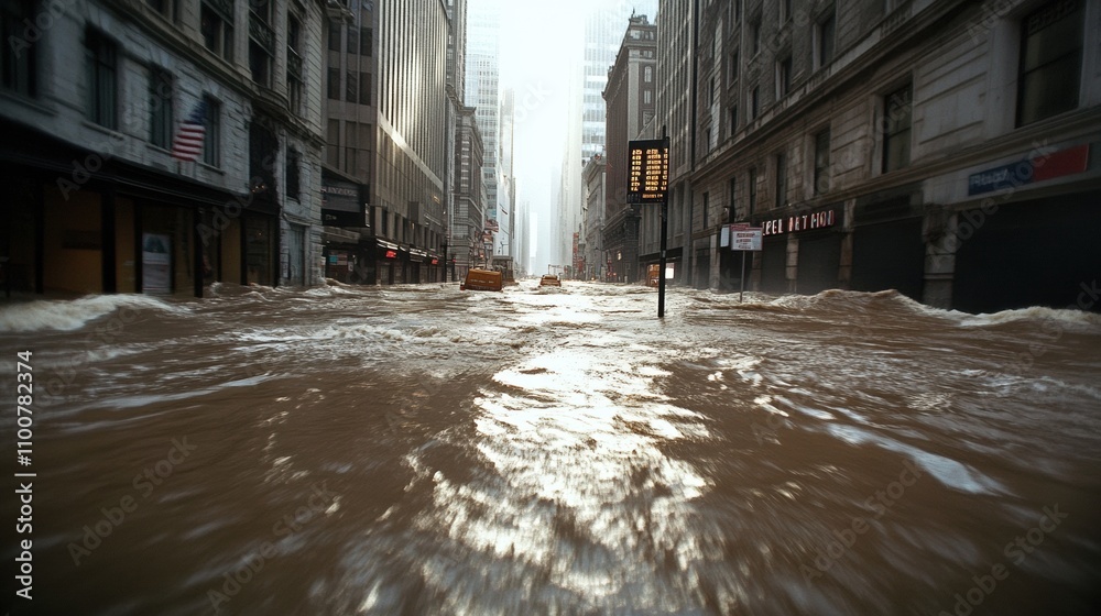 Devastating impact of rising waters financial district skyscrapers ...
