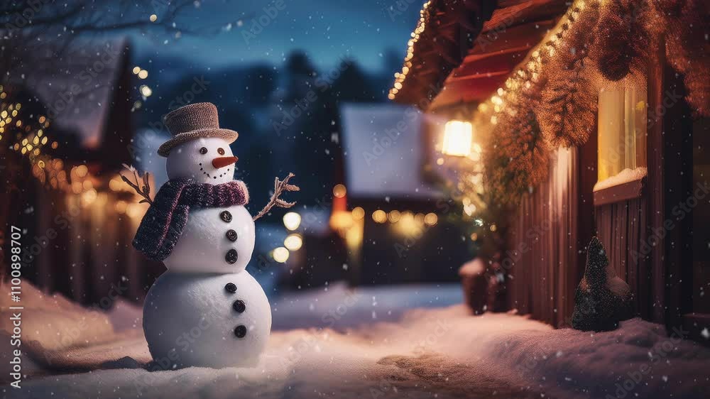 Snowman, Winter Wonderland, Snow, Landscape Scenery, Village, Nature ...