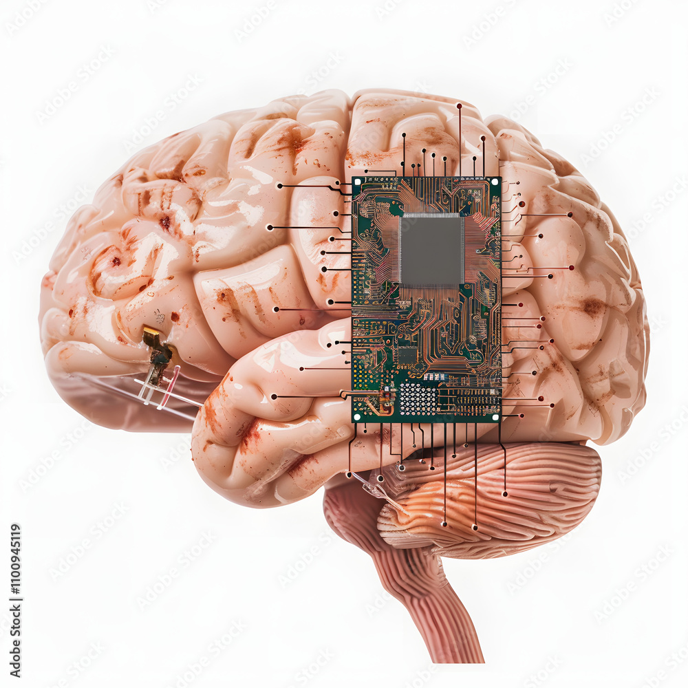 installing electronic chip into human brain, applied in various fields ...