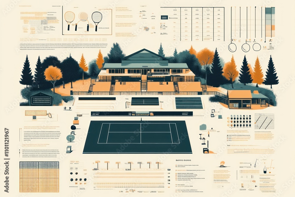 Photo & Art Print Illustrated infographic showing the layout of a ...