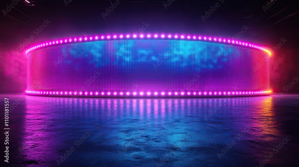 authentic concave led display for a wall or platform large tv display ...