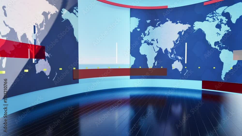 World Map background. news Studio Background for news report and ...