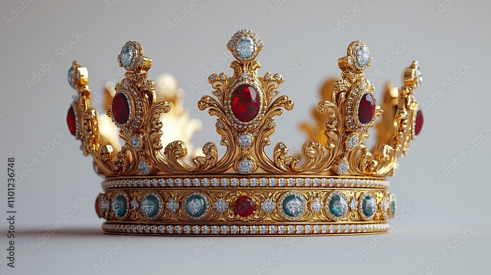 isolated on white this detailed model of the king s royal crown is ...