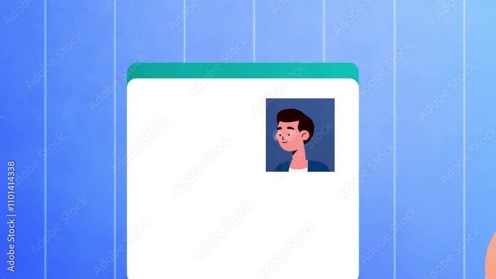 Animation Phone with Social media post, blogging. Influencer blogger ...