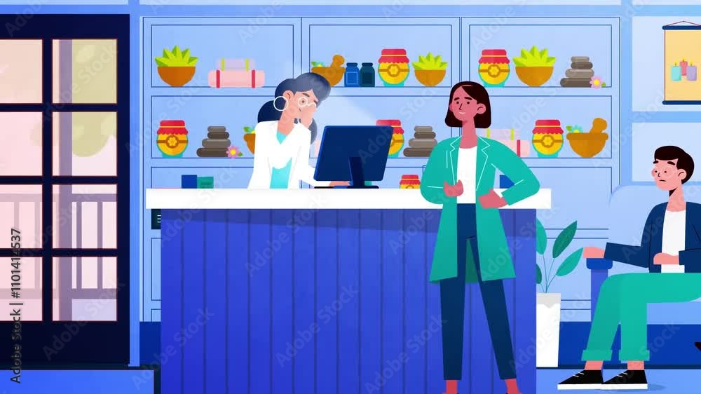 Cashier lady at the supermarket checkout counter. Grocery store ...