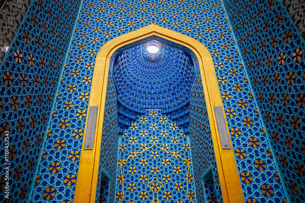Mihrab of the Grand Mosque of North Sumatra, interior design of one of ...