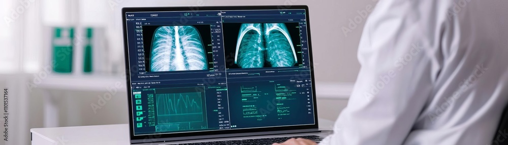 Radiology department dashboard tracking scan volume and reporting times ...