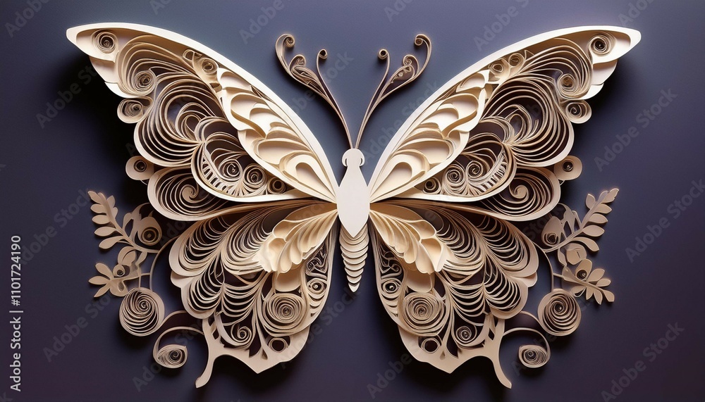 a stunning piece of laser cut paper art featuring an intricately ...