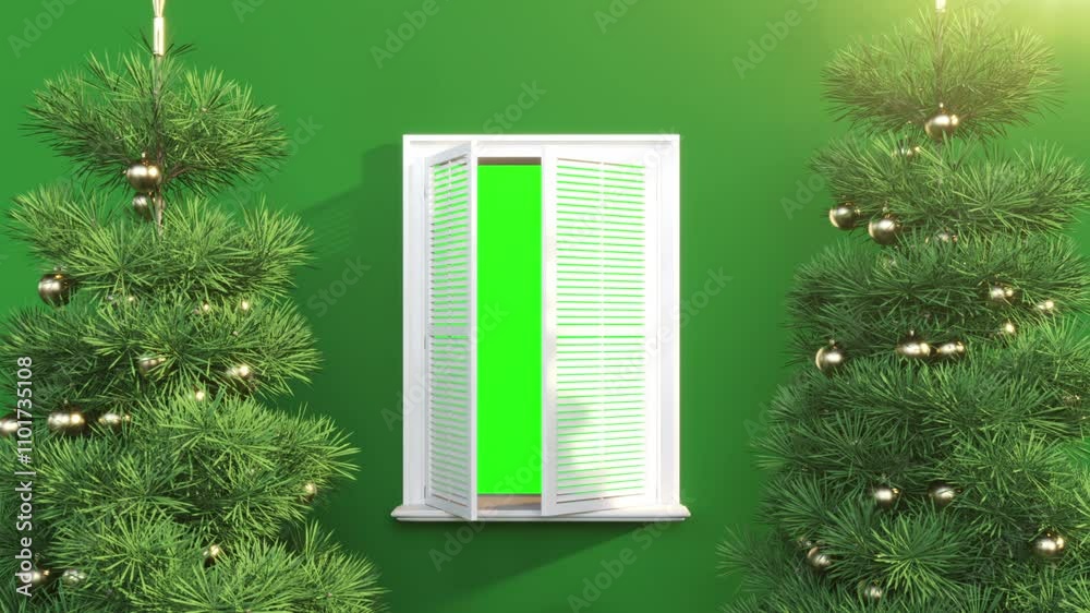 A close-up of a door slowly opening to reveal transition, A magical ...