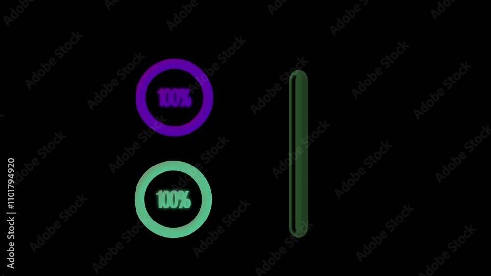 Alpha Lama Matte loading futuristic circle ring orb bar animation on ...