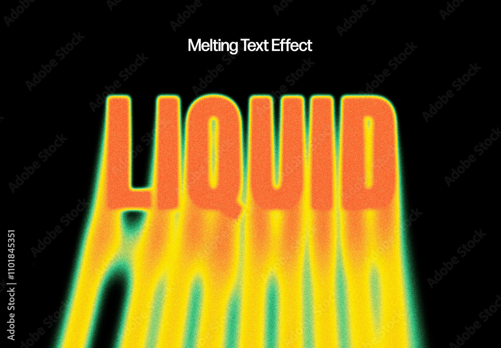 Flowing Lava Text Effect Mockup Stock Template | Adobe Stock