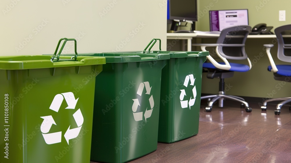 Office Green Recycling Logo - A Symbolic and Eco - Friendly Visual ...