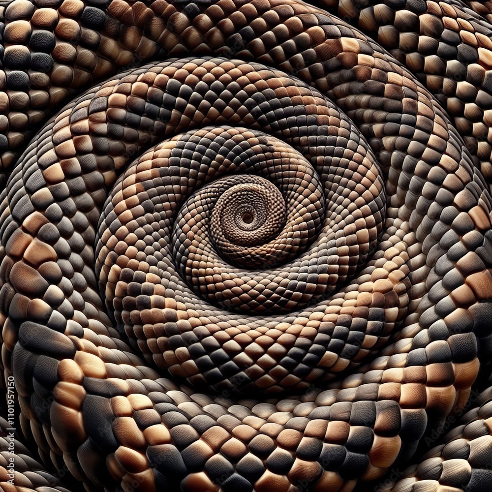 Extreme Close up A detailed magnified view of the snake's scales Stock ...