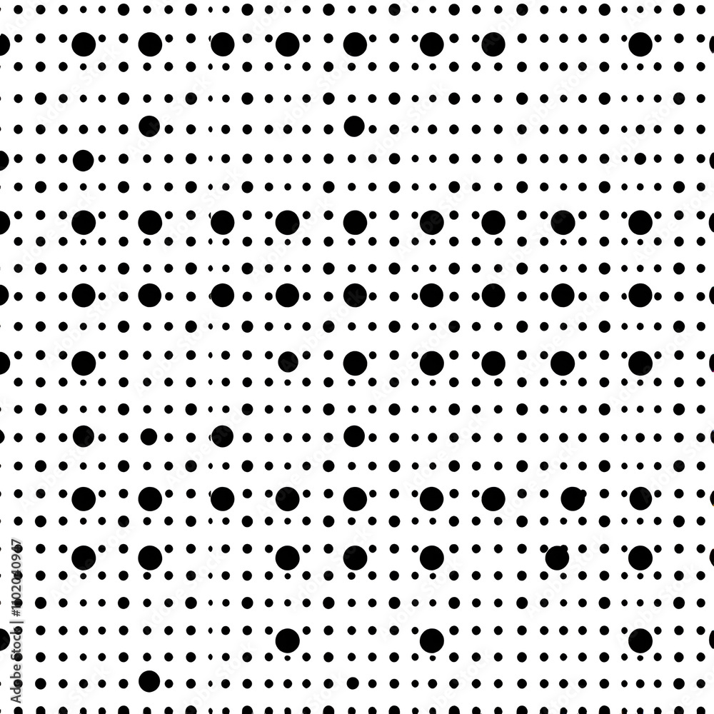 Dotted grid seamless pattern for bullet journal. Black point texture ...