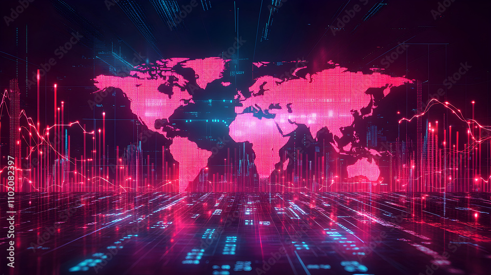 Data visualization and global connectivity digital environment ...