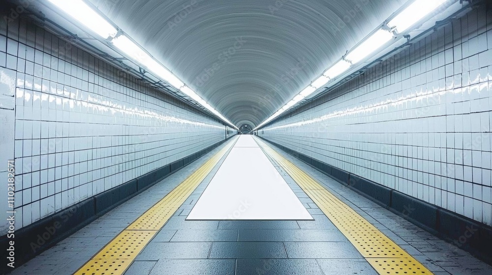 Horizontal long mock up of blank advertising billboard poster template ...