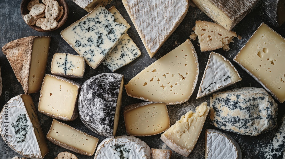 Gruyere Cheese. Aged Swiss Cheese from the Alps Closeup with French ...