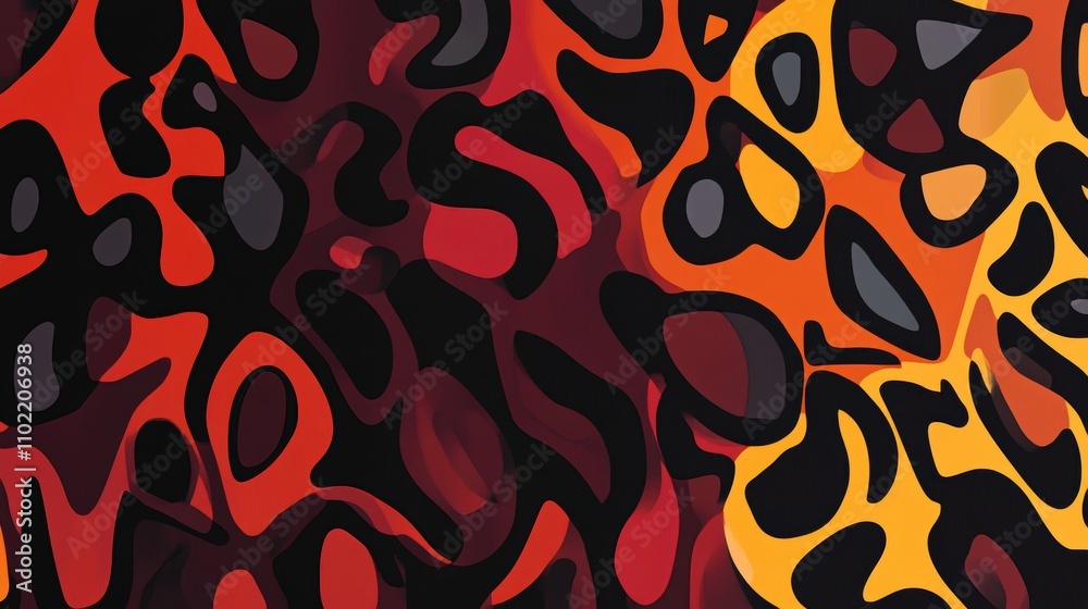 Dynamic molten lava textures with intense crimson, orange, and black ...