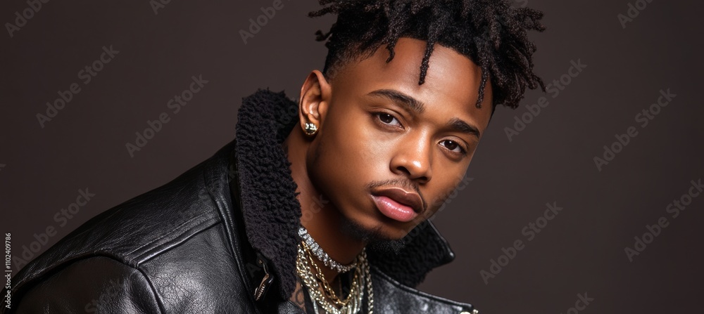 Confident and Successful Black Man A Portrait of style, Confidence with ...