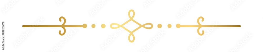 Gold text divider doodle. Wedding decorative element. Divider ornament ...